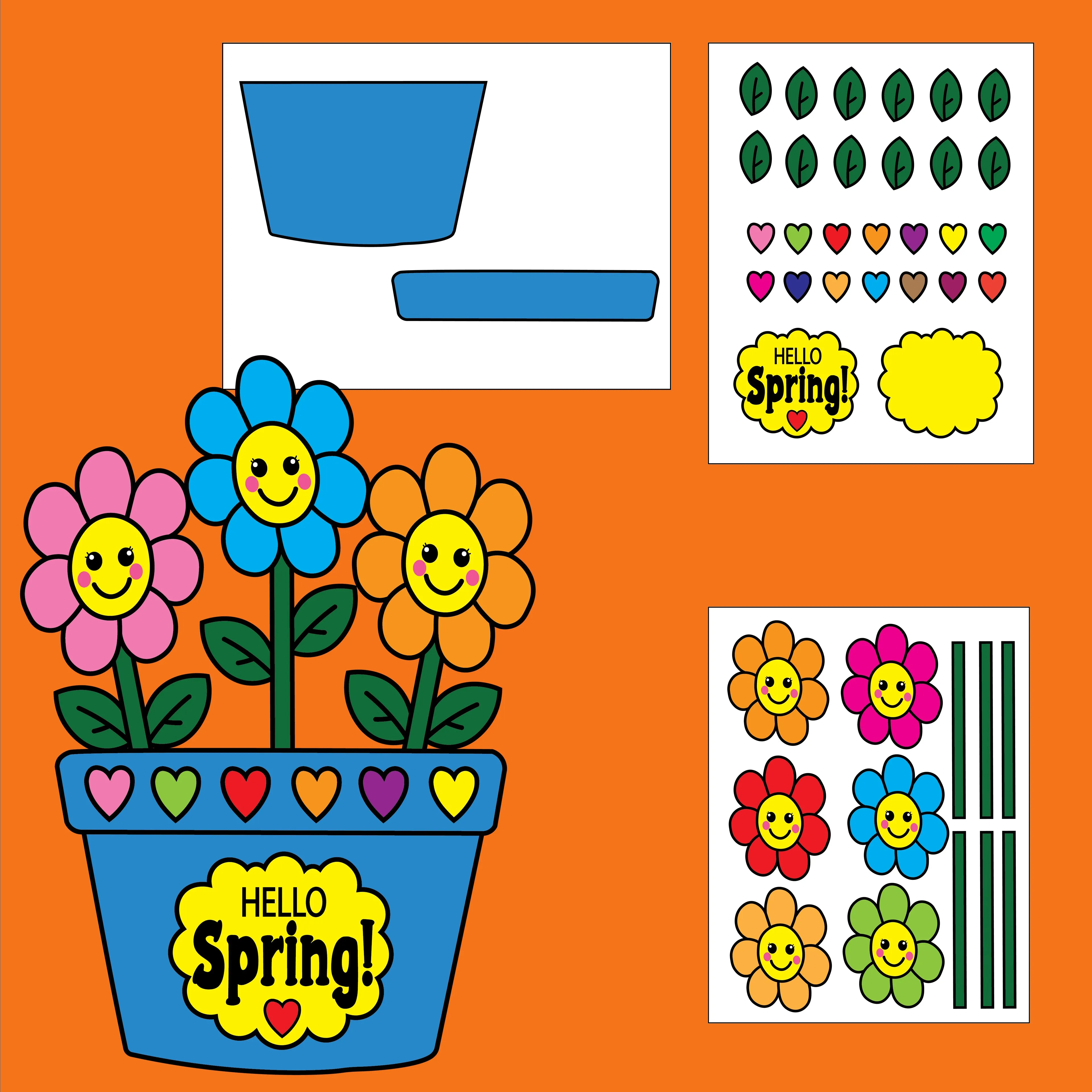 Flower Pot Craft for Kids (Free Printable Idea) – Easy Spring Classroom ...