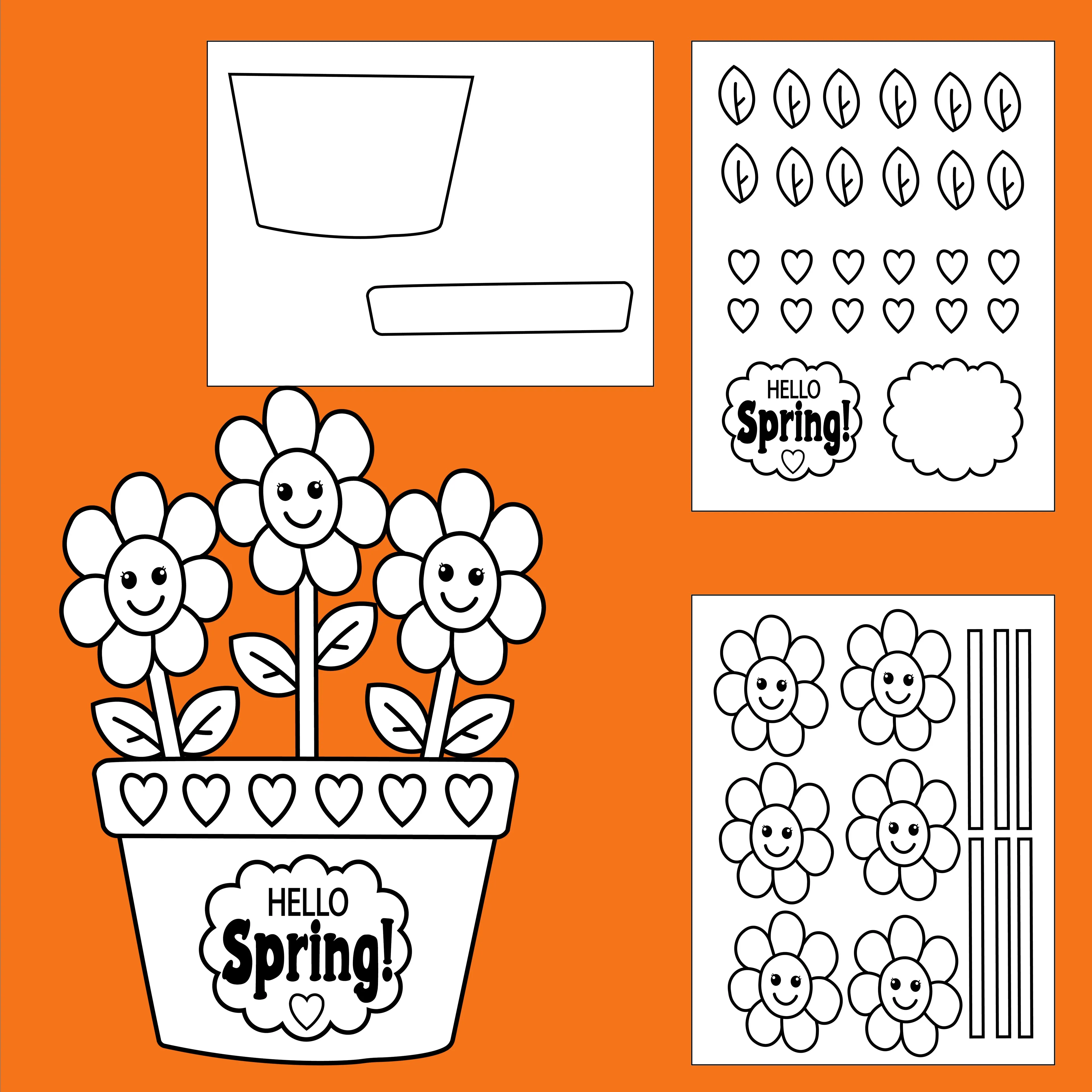 Flower Pot Craft for Kids (Free Printable Idea) – Easy Spring Classroom ...